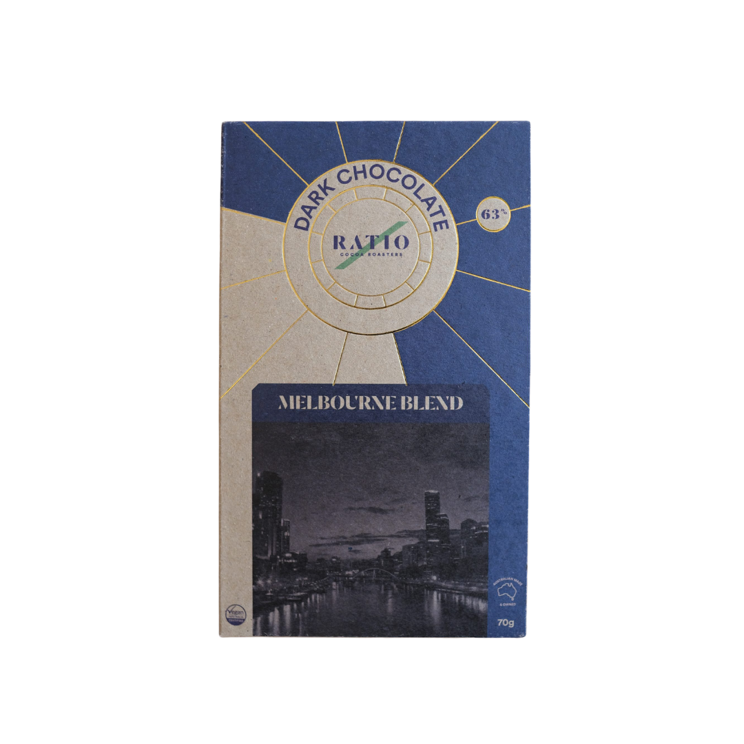 63% Dark Blend Melbourne Bar - City – Ratio Cocoa Roasters