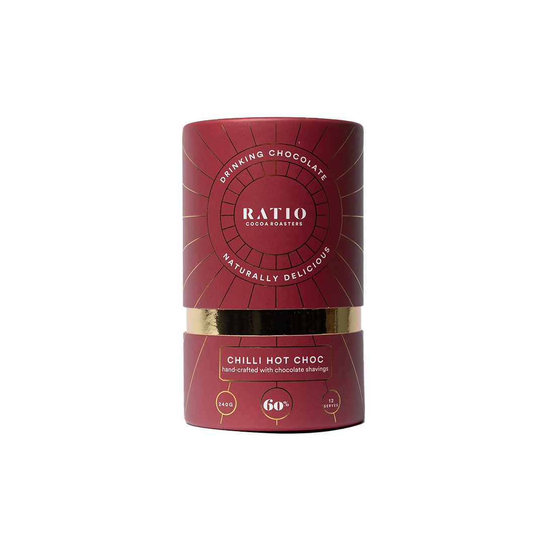 Chilli 60% Drinking Chocolate - 240g – Ratio Cocoa Roasters